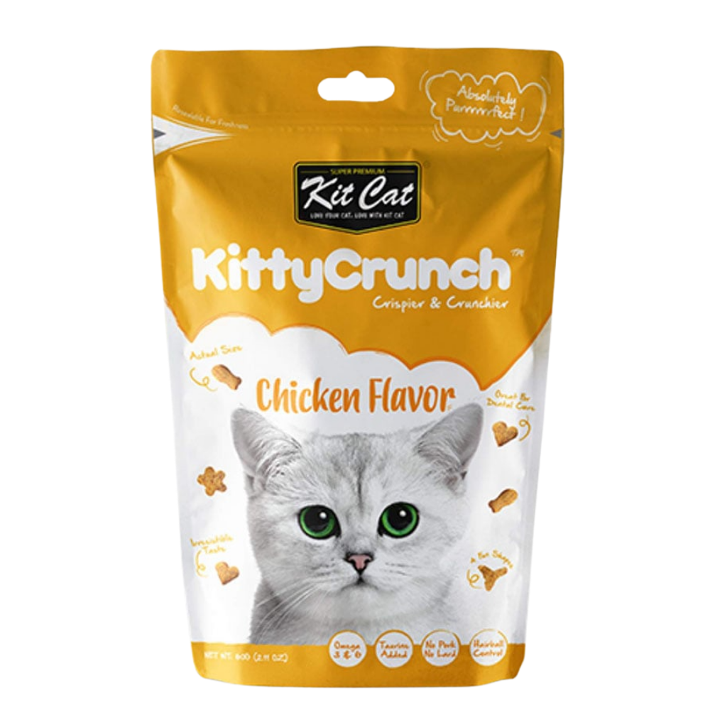 KitCat Kitty Crunch Cat Treat Chicken Flavor 60G– Petfast.shop