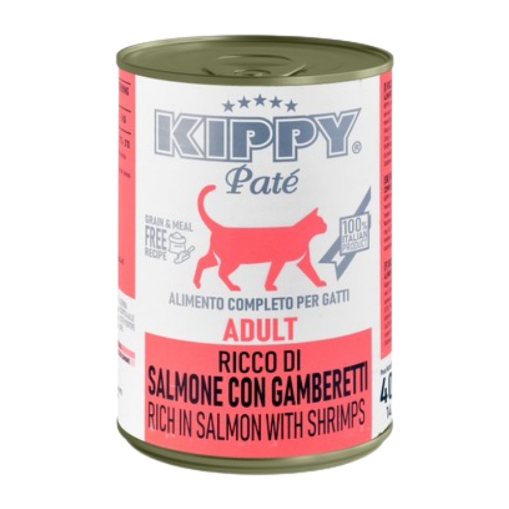 Kippy Wet Food For adult Cat Salmon with Shrimp 400 gr– Petfast.shop