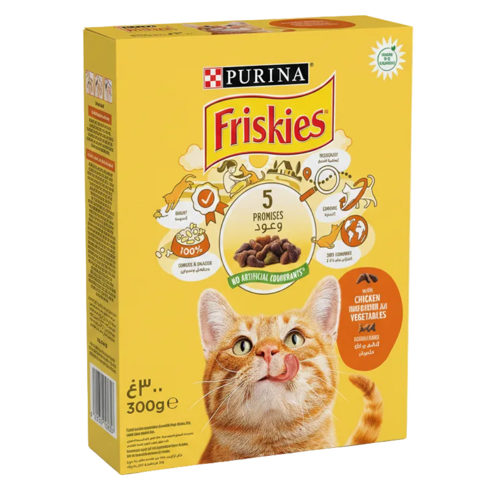 Friskies Cat Dry Food with Chicken & Vegetables 300g– Petfast.shop